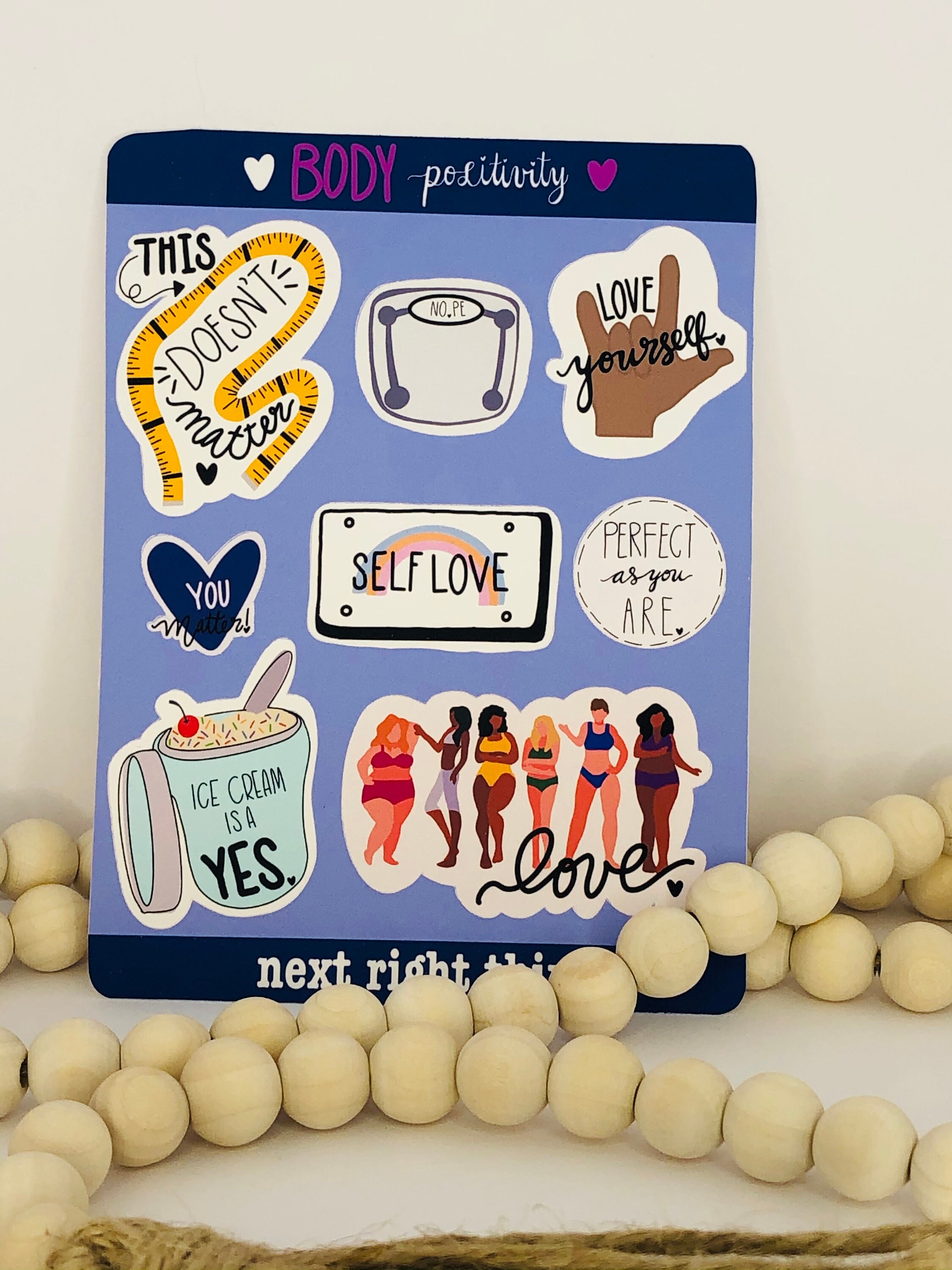 Body Positivity Sticker Sheet - Etsy