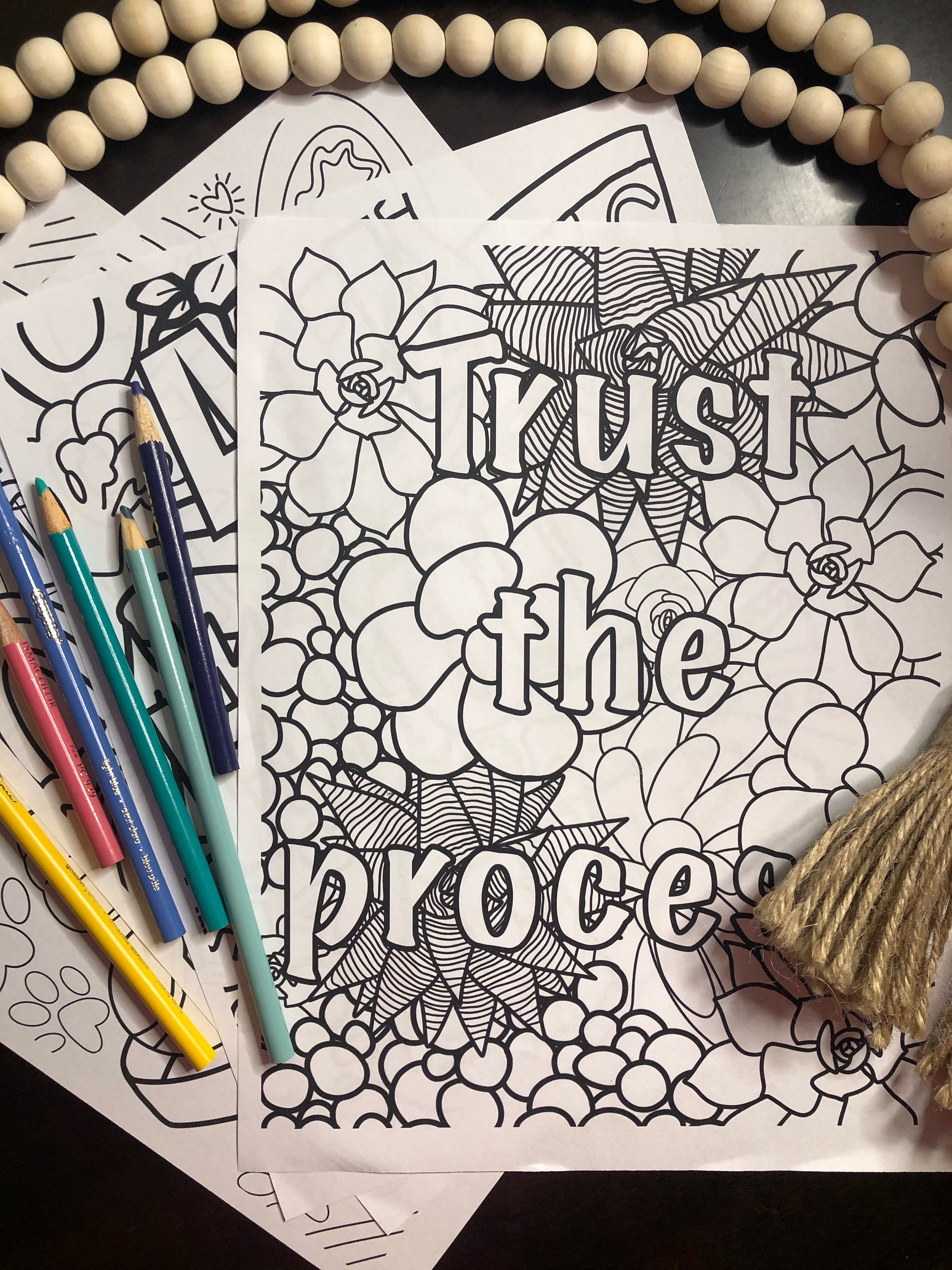 DIGITAL DOWNLOAD: 5 Coloring Pages - Etsy