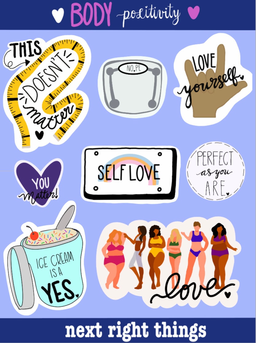 Body Positivity Sticker Sheet | Etsy