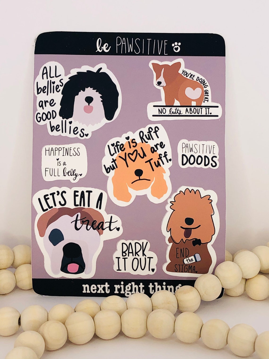 Be PAWSITIVE Sticker Sheet - Etsy