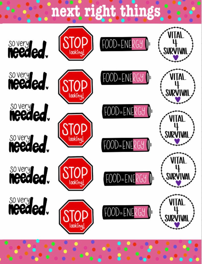 Calorie Cover Stickers PINK Pack - Etsy