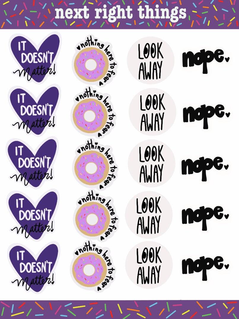 Calorie Cover Stickers Purple Pack - Etsy