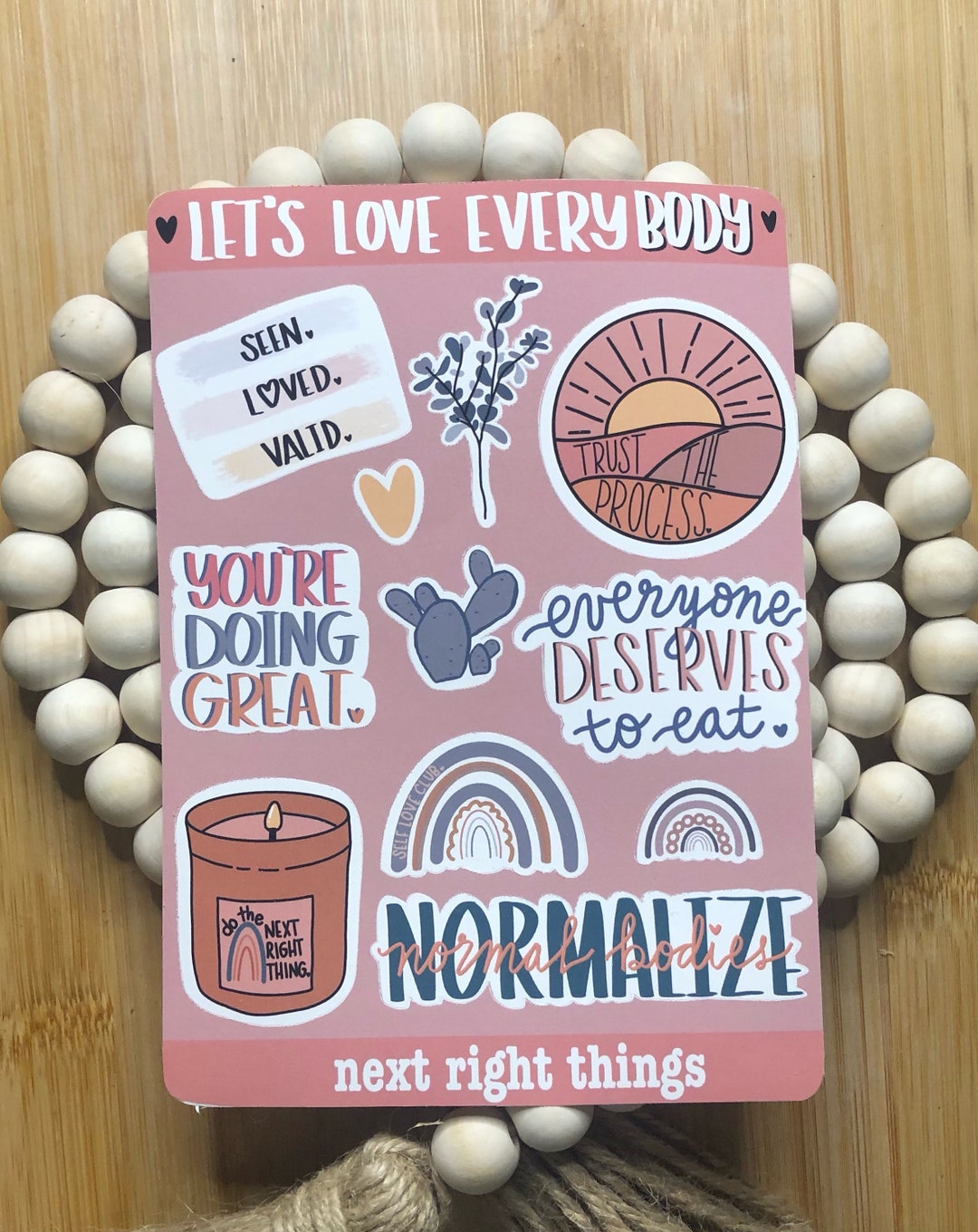 Let's Love Everybody Sticker Sheet - Etsy