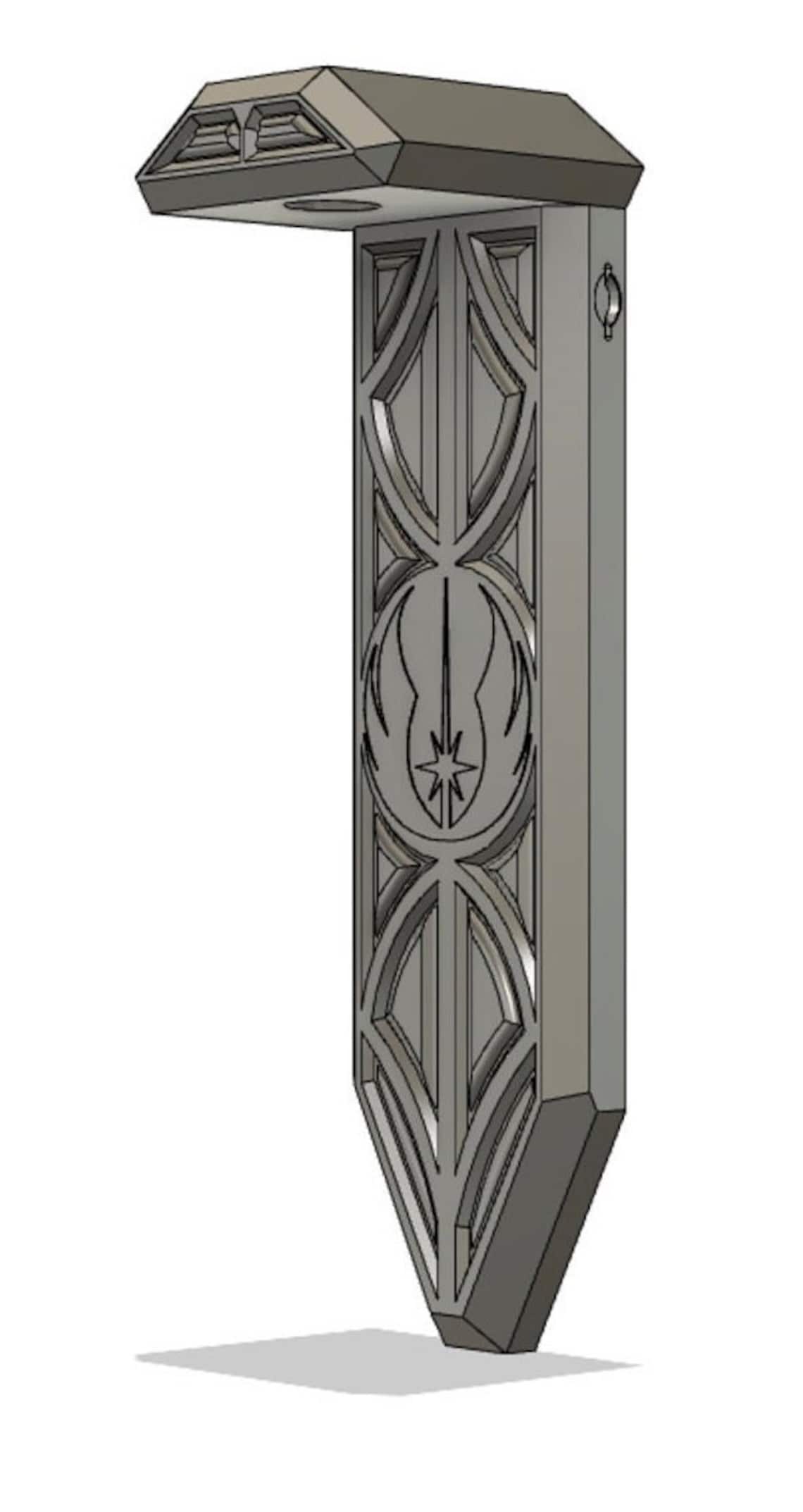 Jedi V1 Lightsaber Wall Mount 3D PRINT FILE - Etsy