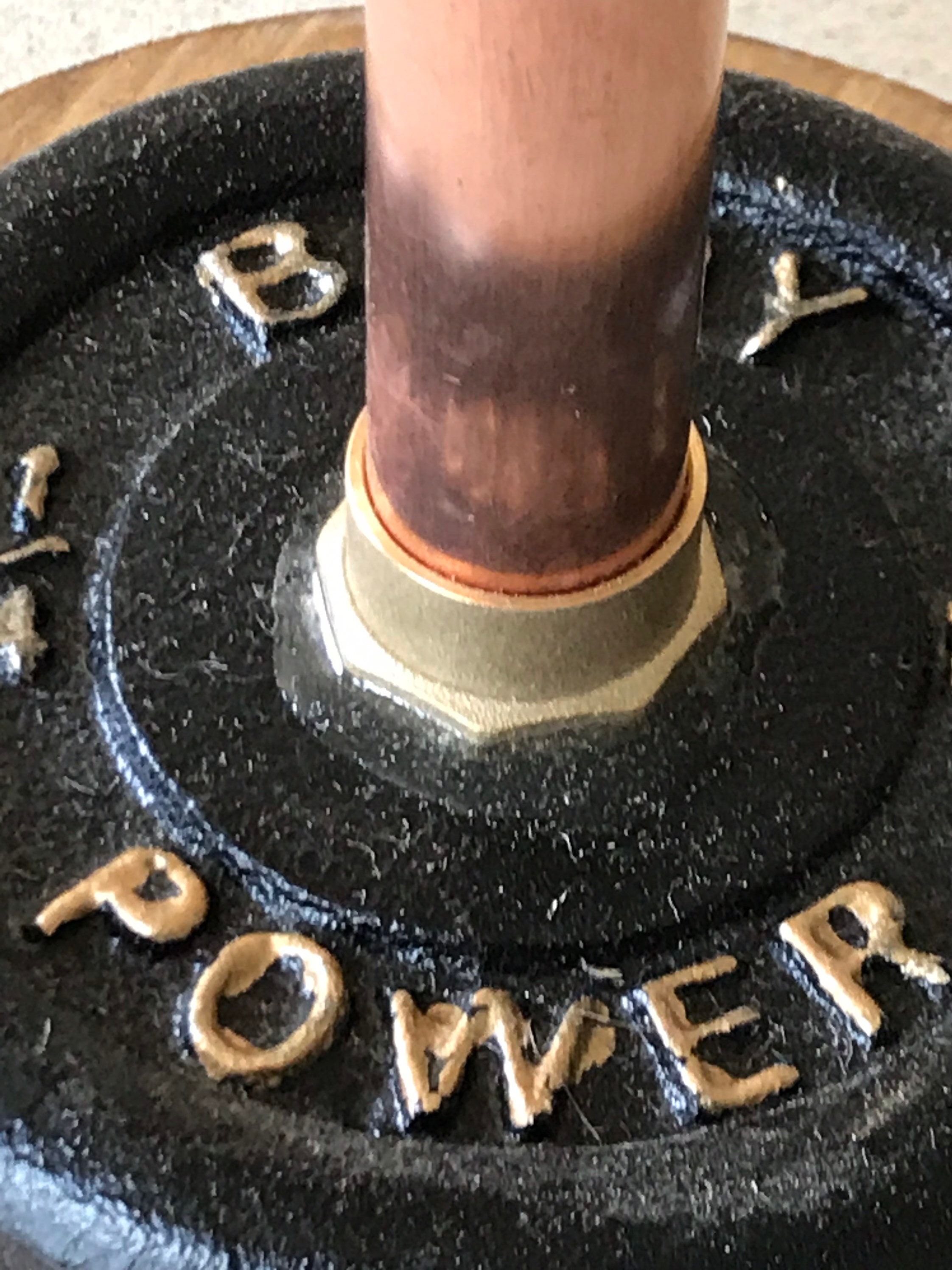 Door Stop Weight Copper and Iron Timber Based Door Stop - Etsy UK