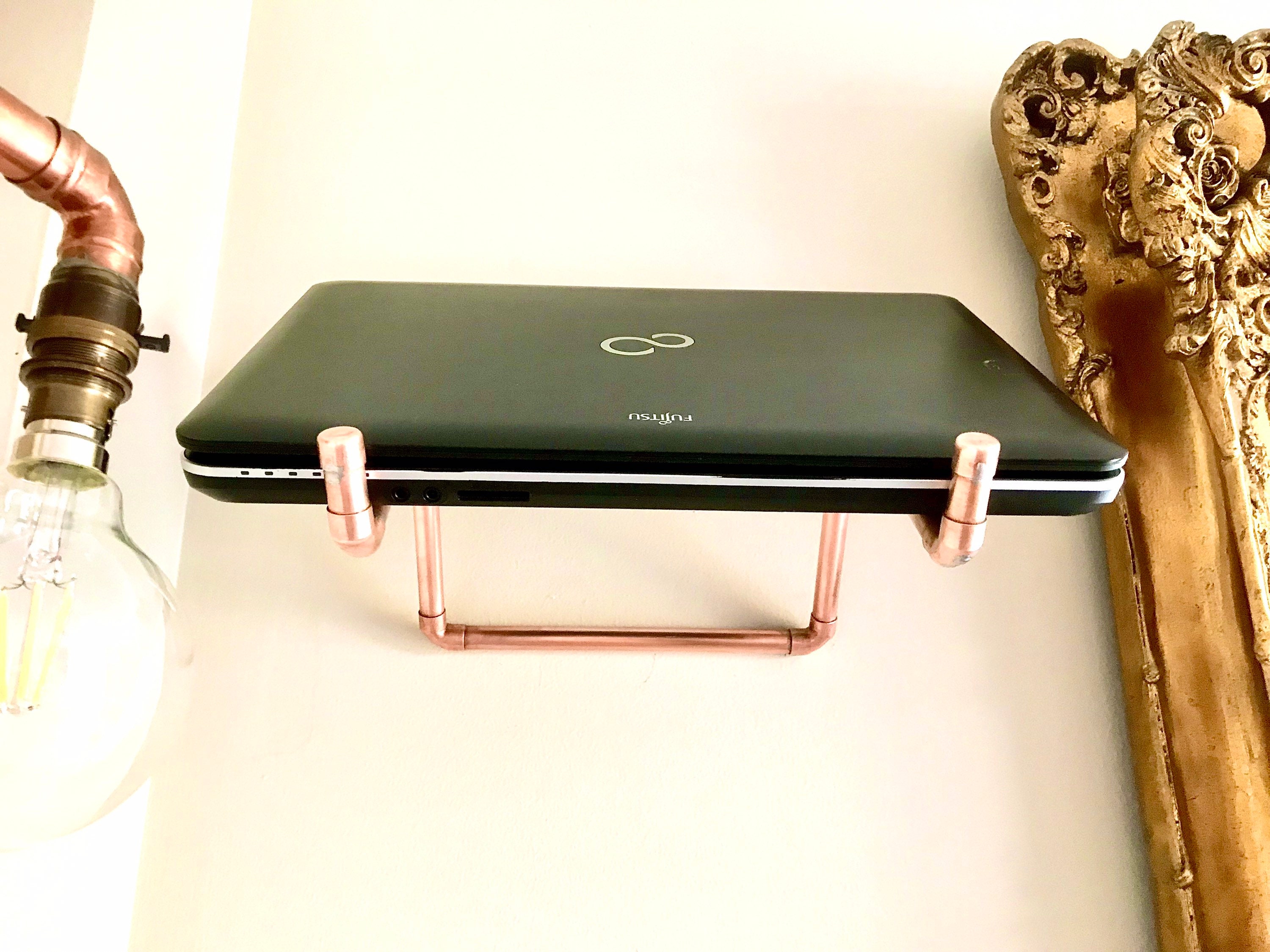 Laptop Stand Wall-hung Laptop or Notebook Stand Media Dock - Etsy