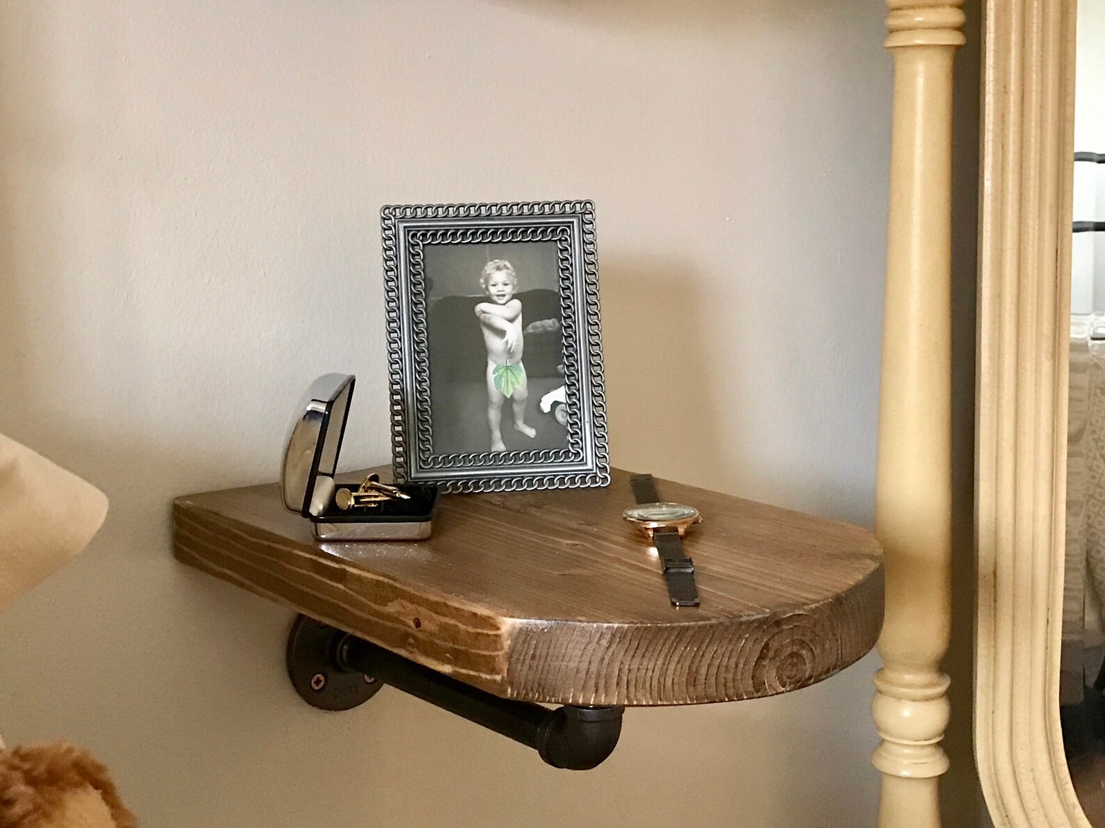 Bedside Table Handmade Small Table Wall Hung Table Shelf - Etsy