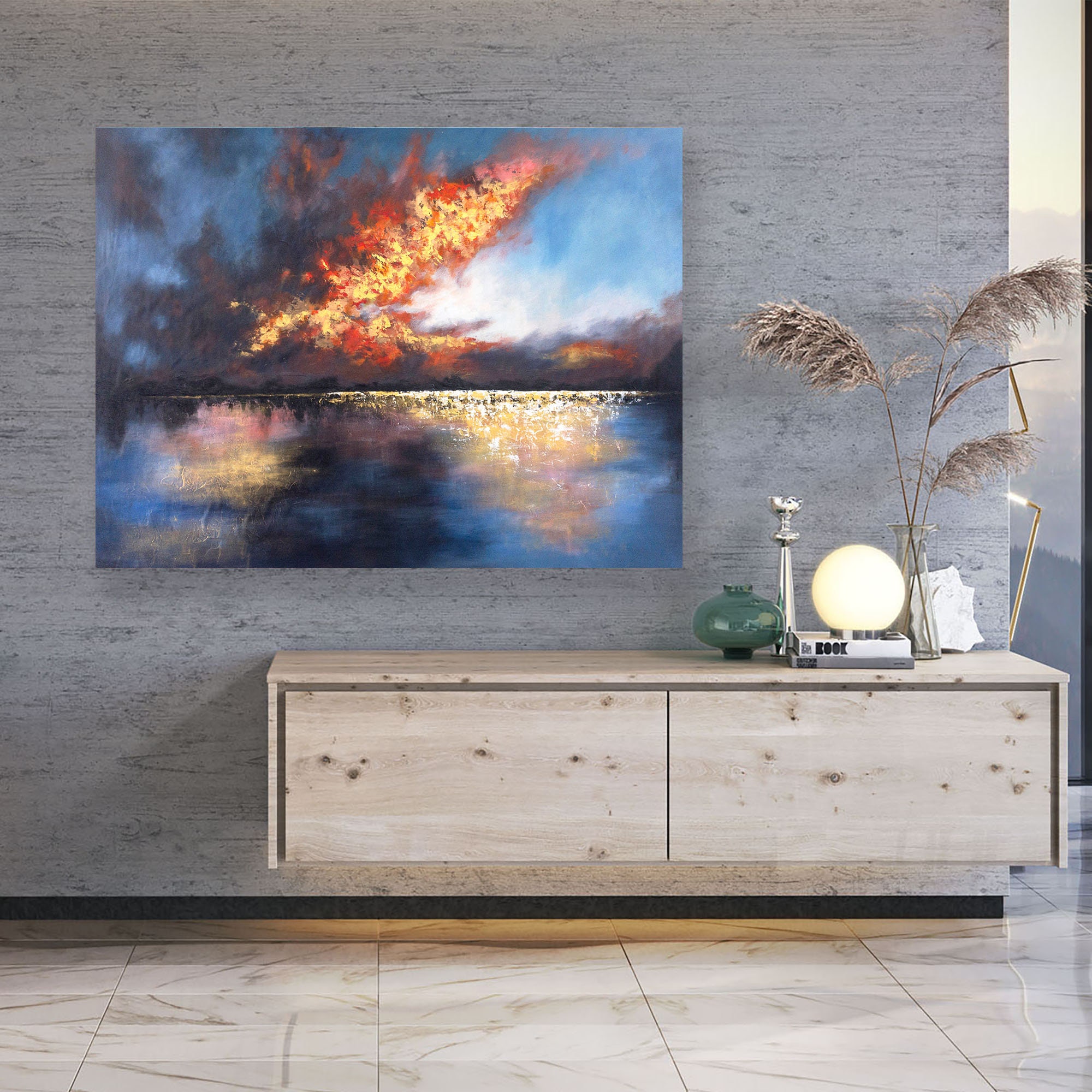 Original Abstract Painting Textured Wall Art, Industrial Decor ...