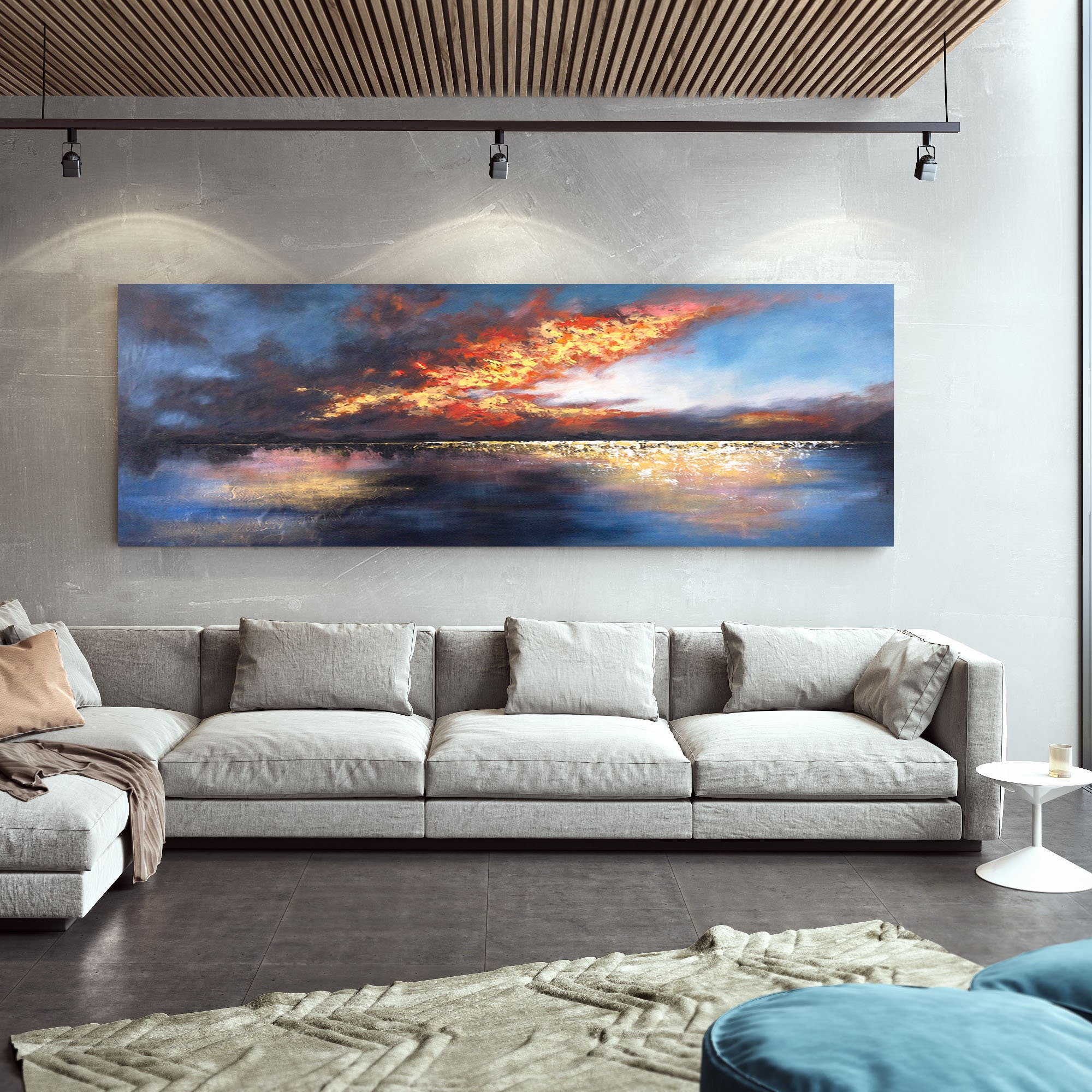 Original Abstract Painting Textured Wall Art, Industrial Decor ...