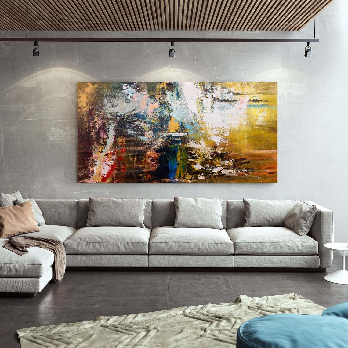 Abstract Wall Art-original Acrylic Painting Modern Wall - Etsy