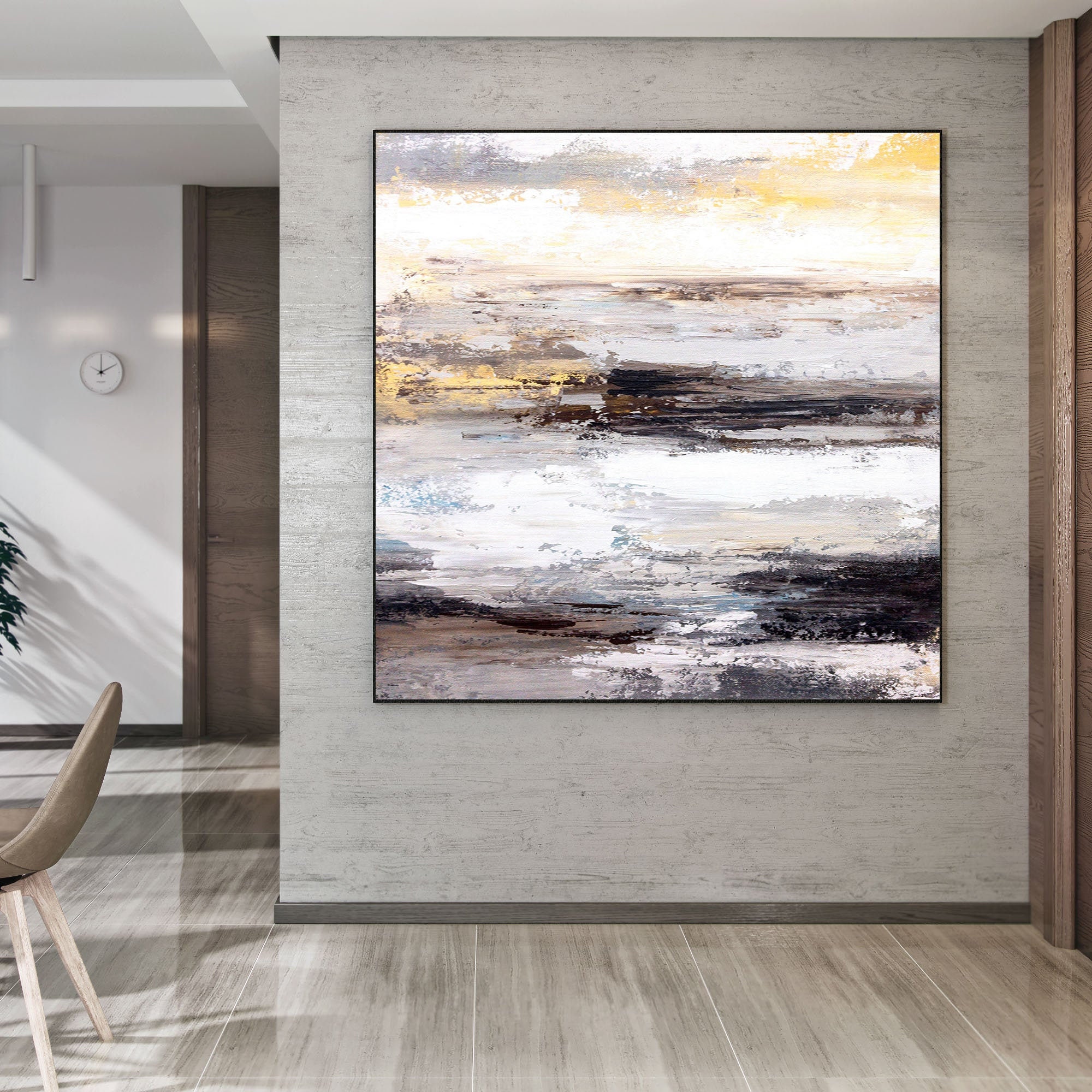 Handmade Abstract Painting Textured Wall Art Large - Etsy