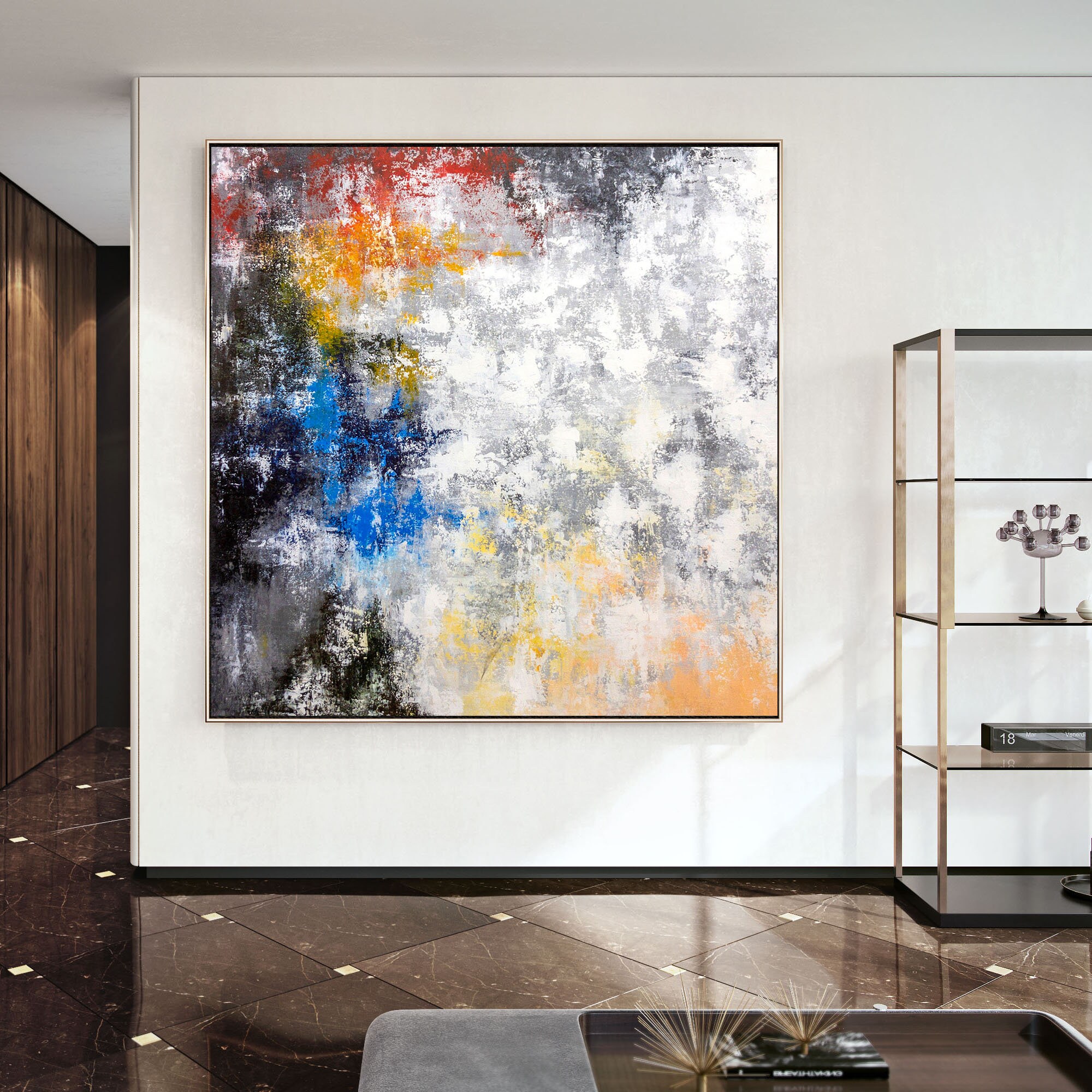Oversized Wall Art Oil Paintings on Canvas, Modern Abstract Art, Large ...