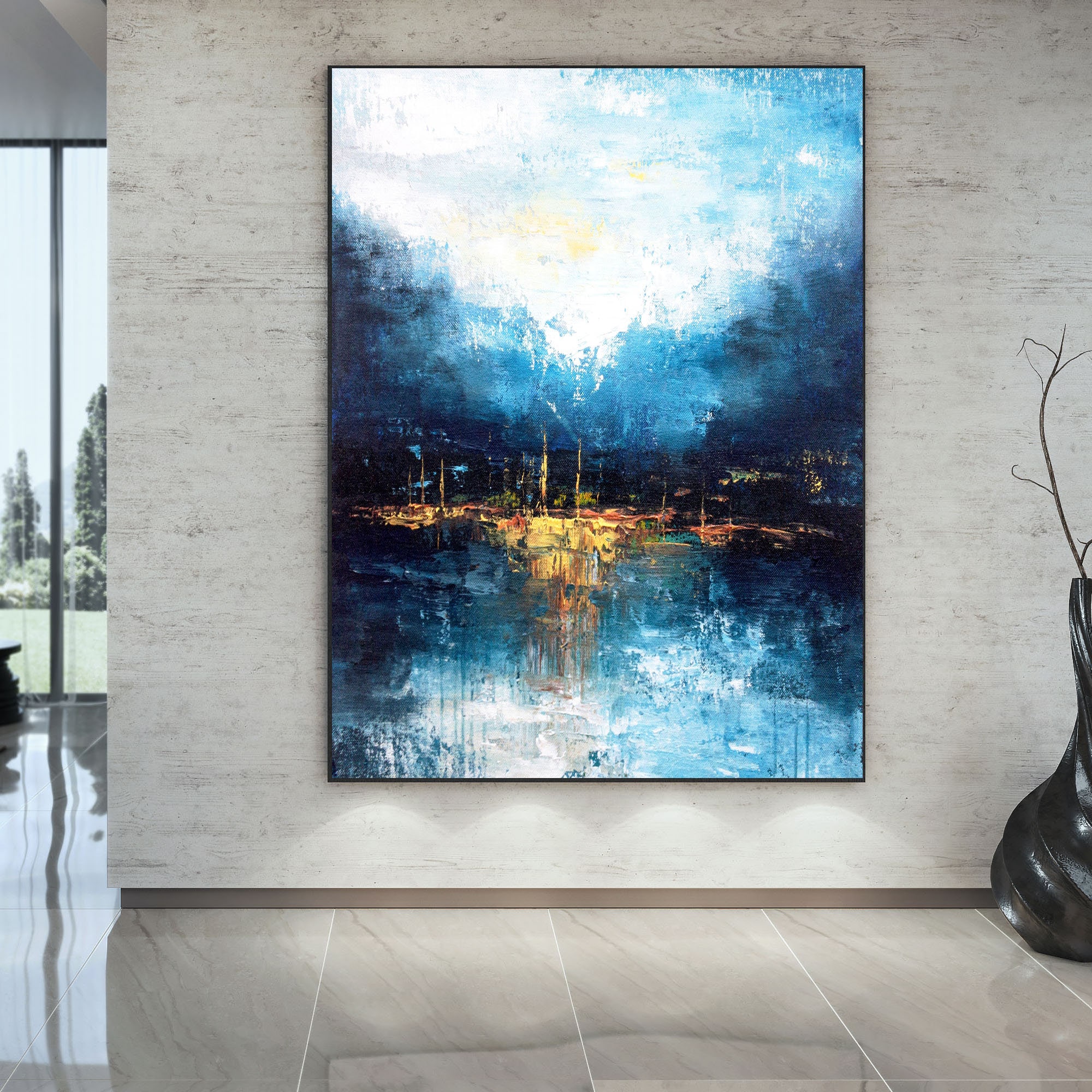Modern Abstract Painting-dorm Room Decor, Oil Paintings on Canvas ...