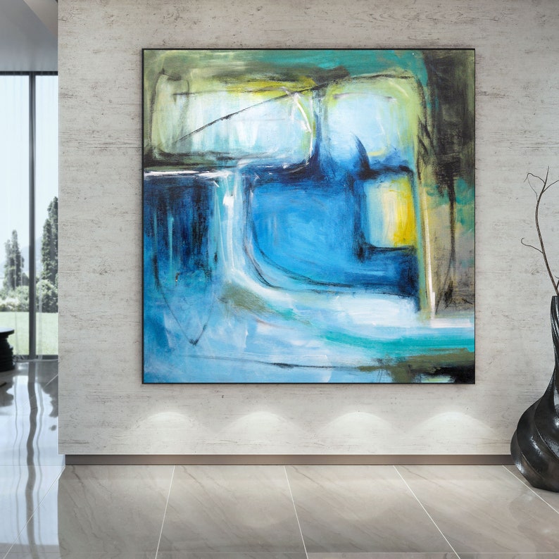 Oversized Wall Art - Handmade Abstract Painting, Modern Wall Decor ...