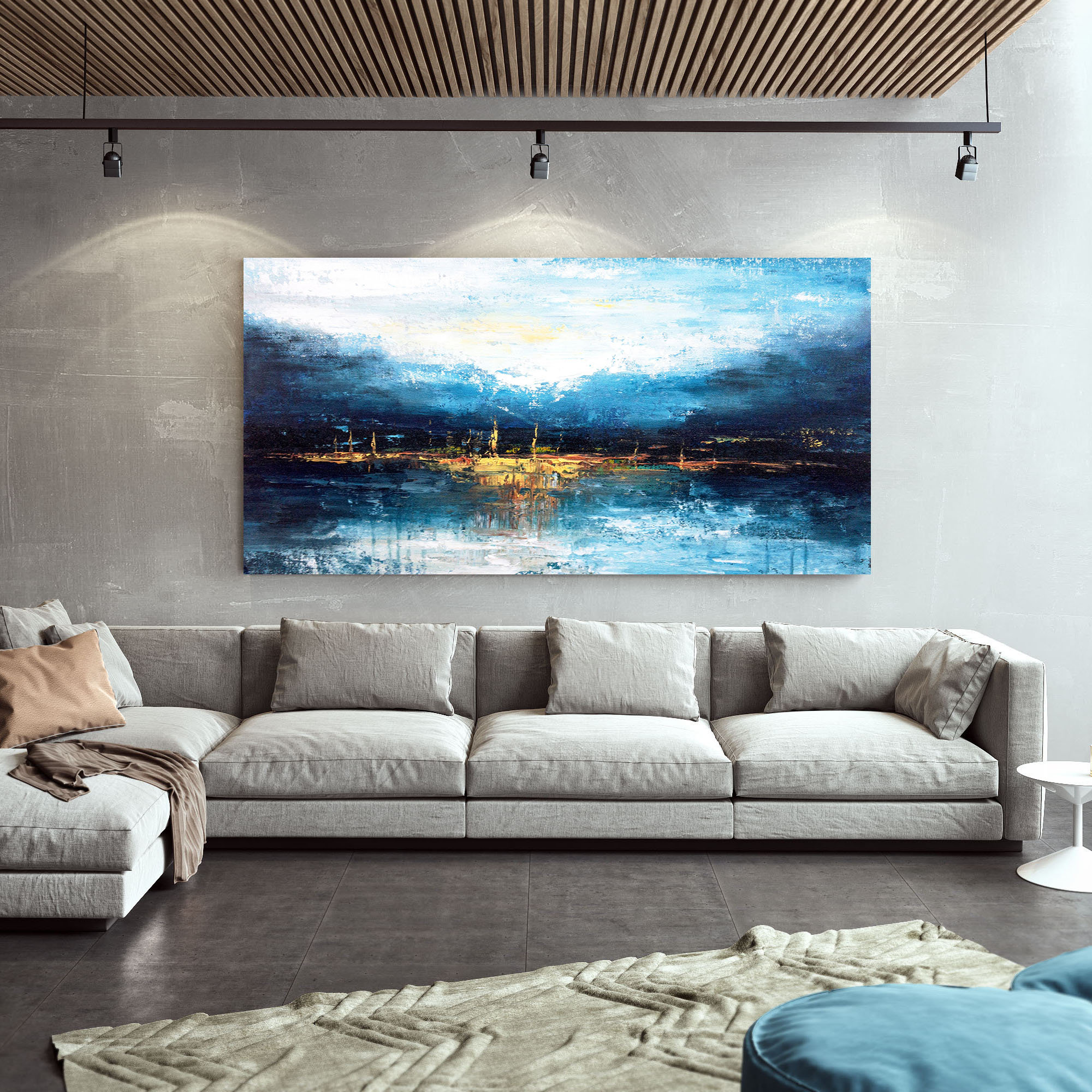 Modern Abstract Painting-dorm Room Decor, Oil Paintings on Canvas ...