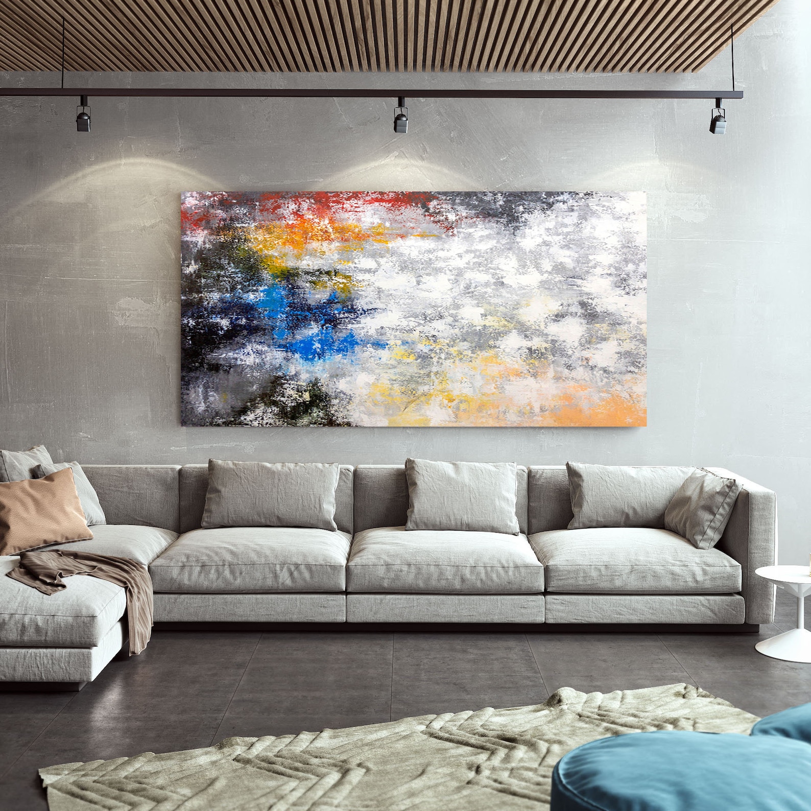 Oversized Wall Art Oil Paintings on Canvas, Modern Abstract Art, Large ...
