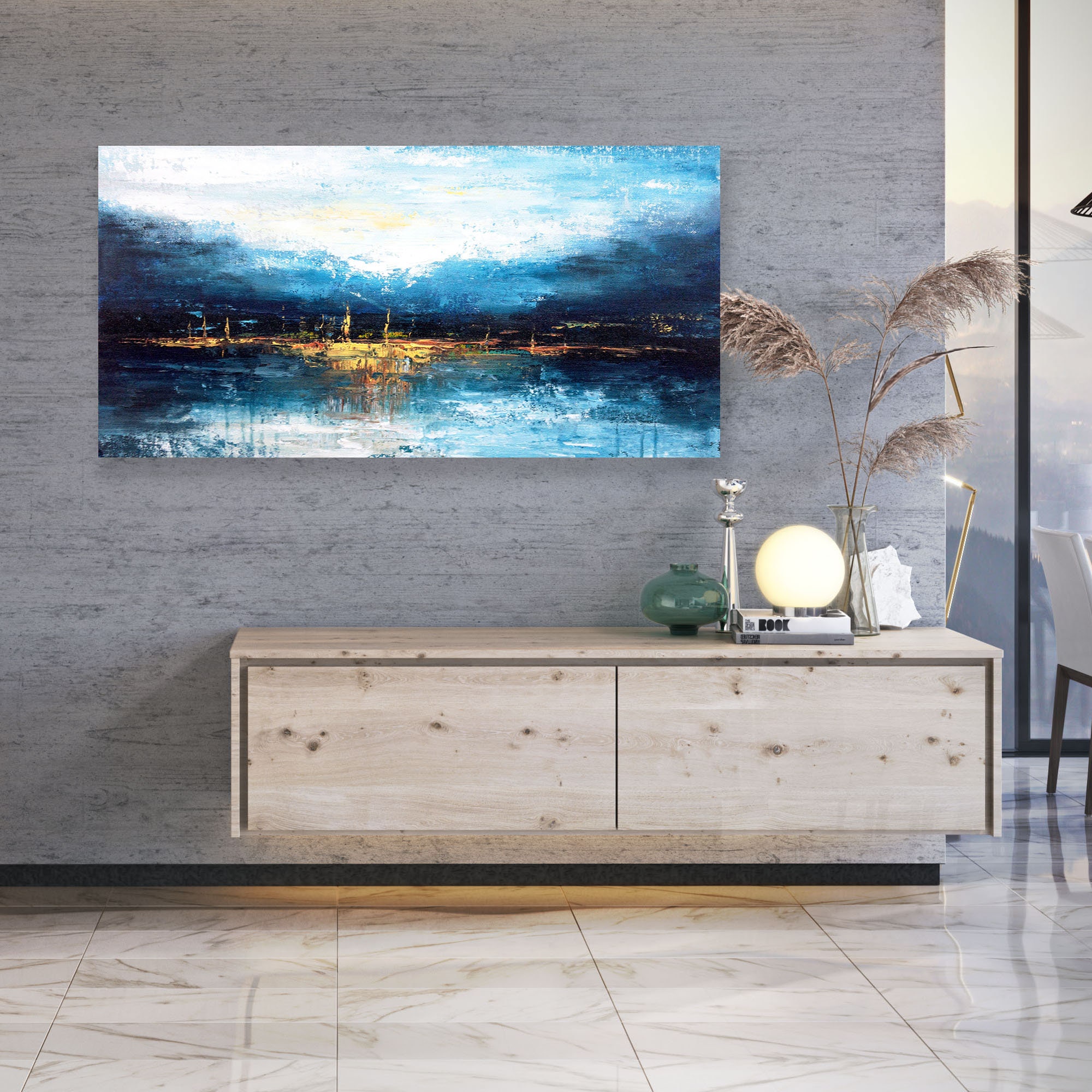 Modern Abstract Painting-dorm Room Decor, Oil Paintings on Canvas ...