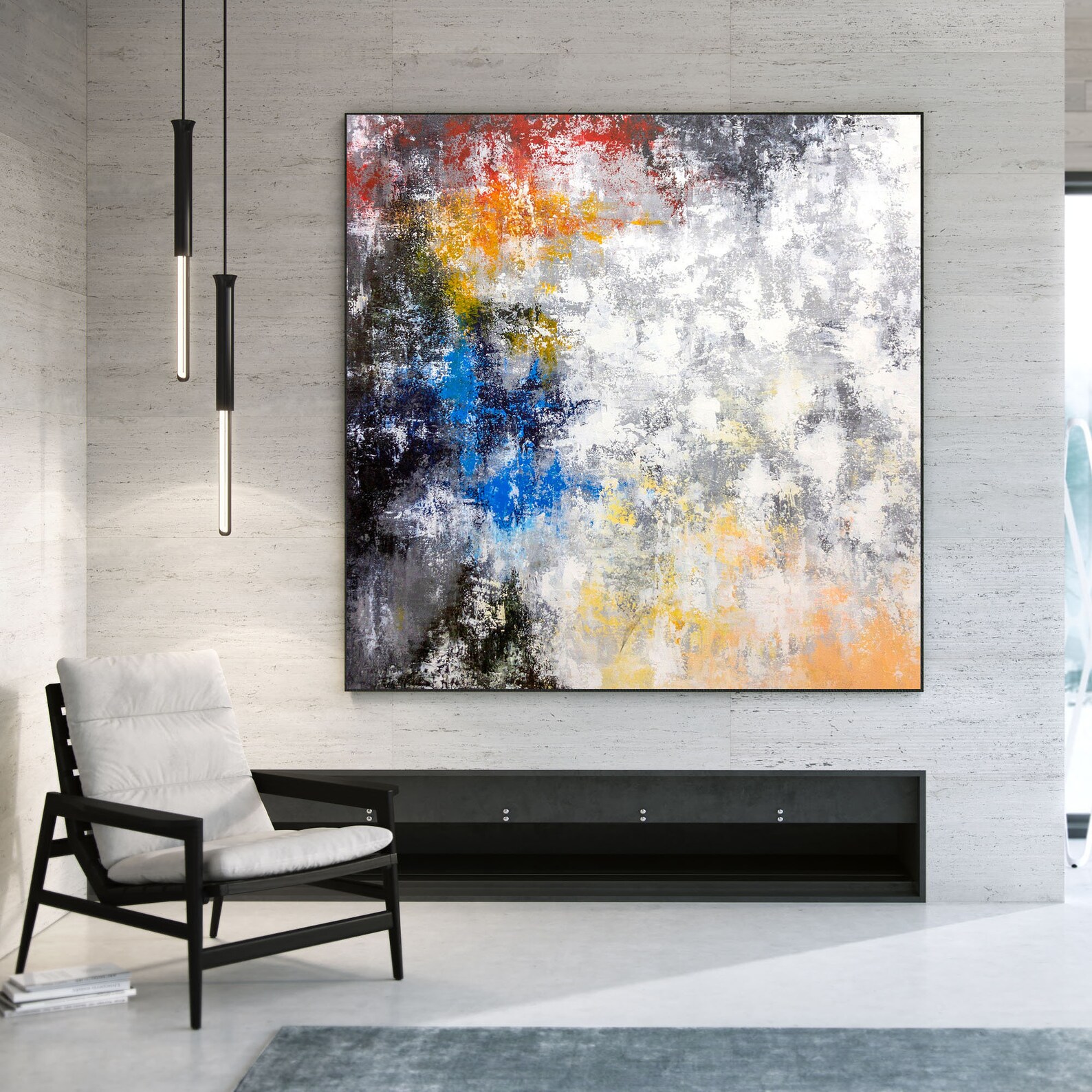 Oversized Wall Art Oil Paintings on Canvas, Modern Abstract Art, Large ...