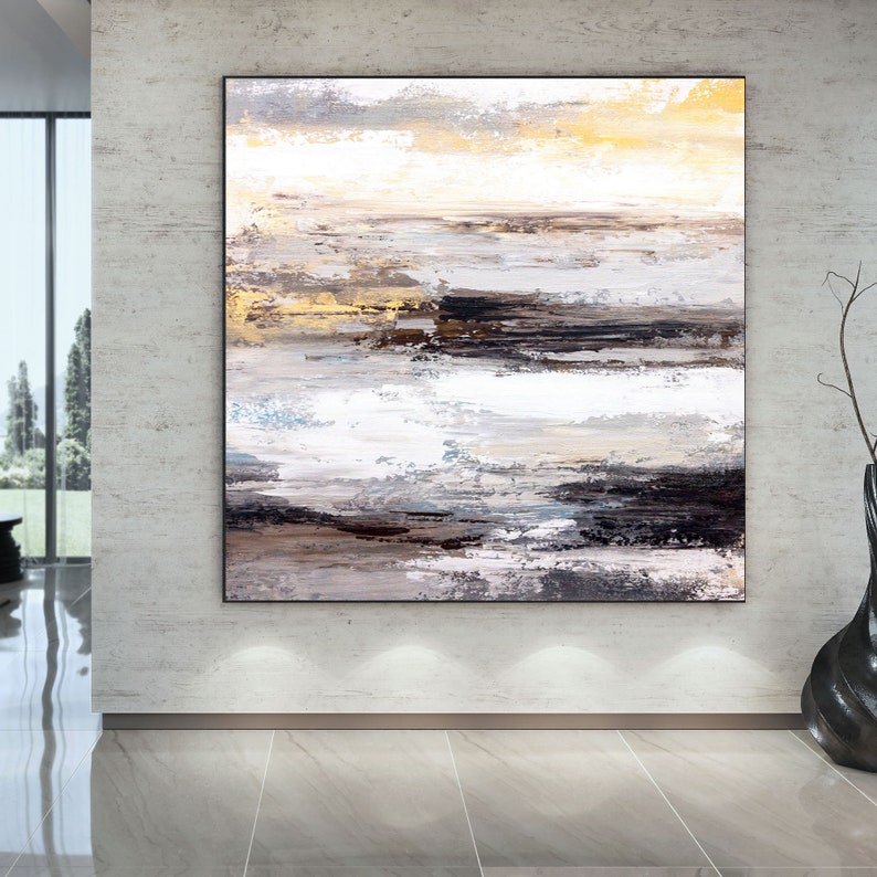 Handmade Abstract Painting Textured Wall Art, Large Paintings on Canvas ...
