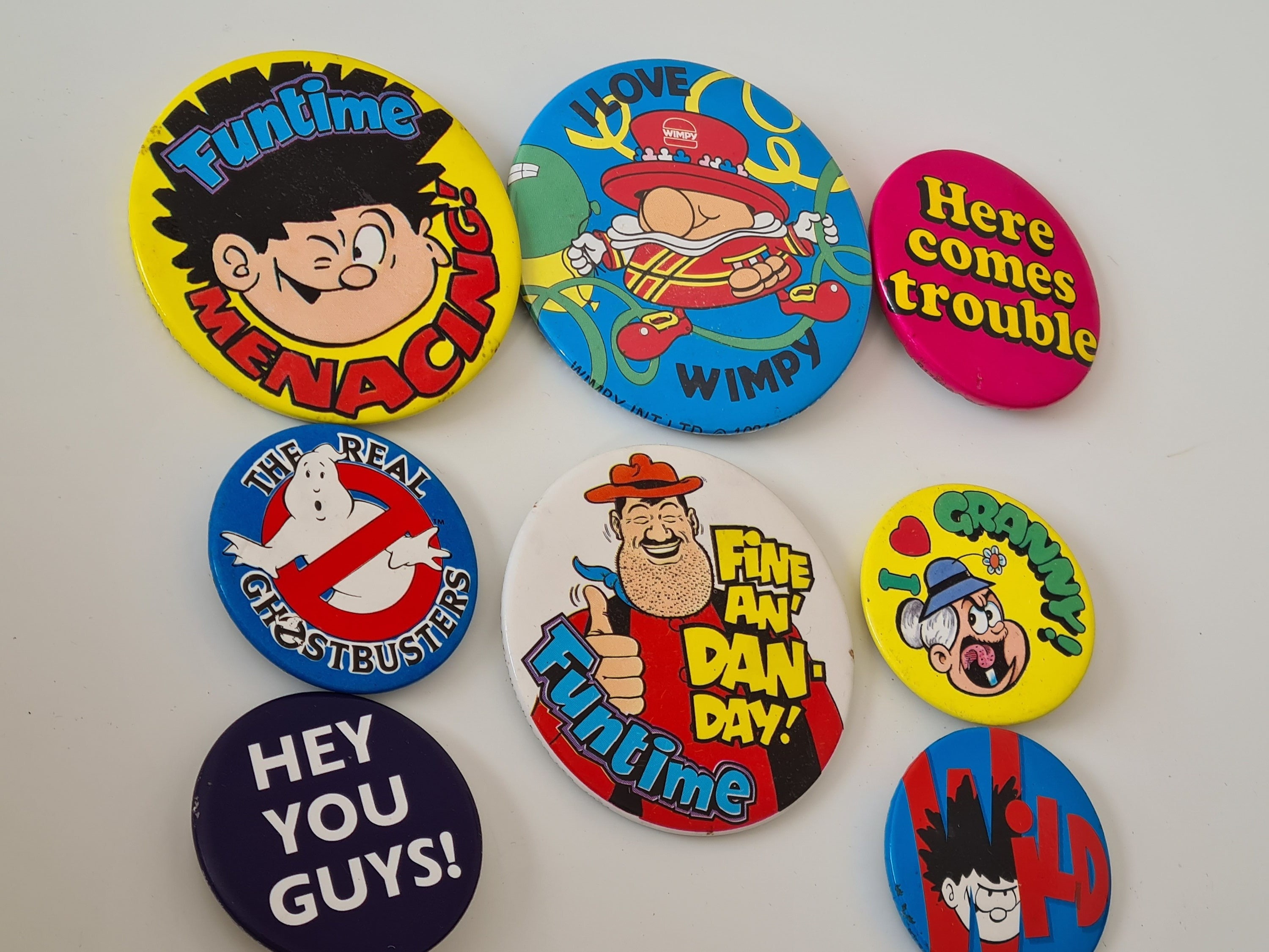 Vintage Badges 80's 90's. Retro Badges. Dennis the - Etsy UK