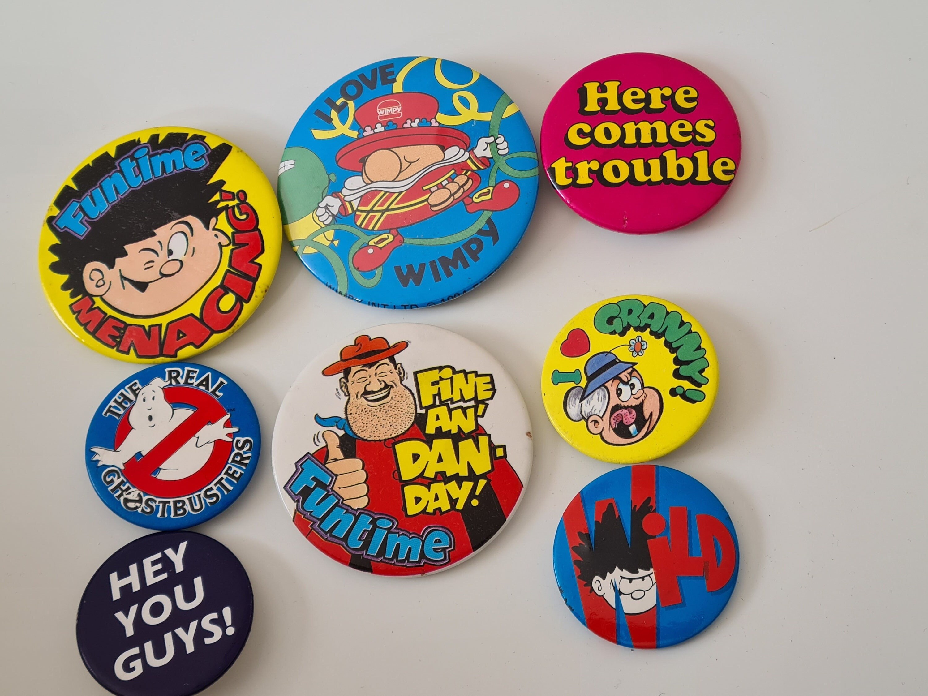 Vintage Badges 80's 90's. Retro Badges. Dennis the - Etsy UK