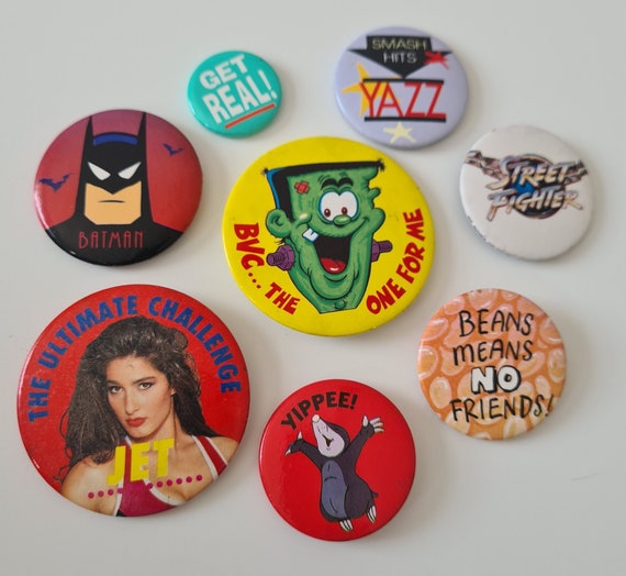 Vintage badges, 80's, 90's. Retro Badges. Gladiators.… - Gem