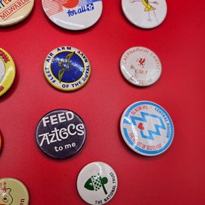 Vintage/retro Badges, 60's, 70's, 80's, 90's. Lord Nelson, Ice Cream ...