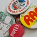 Vintage/retro Badges 60s 70s 80s 90s. Unison, Tomy, Sweet, Barnados ...