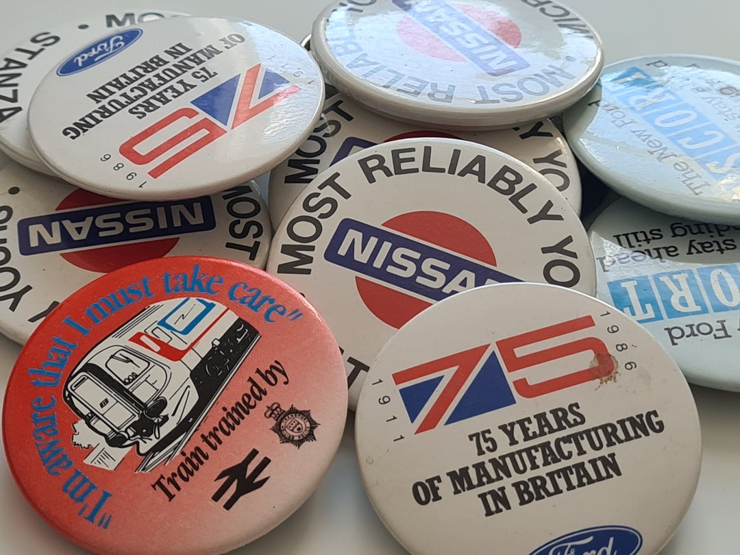 Vintage/retro Badges 70s 80s 90s Advertising, Car, Transport, Train ...