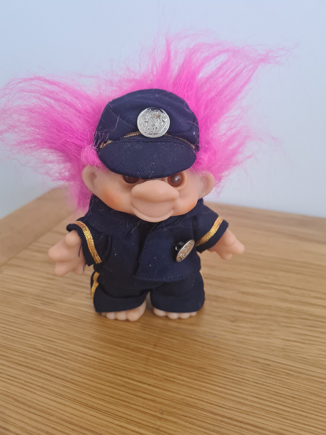 Vintage Dam Troll 1986, Pink Hair, Police Troll, Security Troll, Retro ...