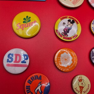 Vintage/retro Badges, 60's, 70's, 80's, 90's. Lord Nelson, Ice Cream ...