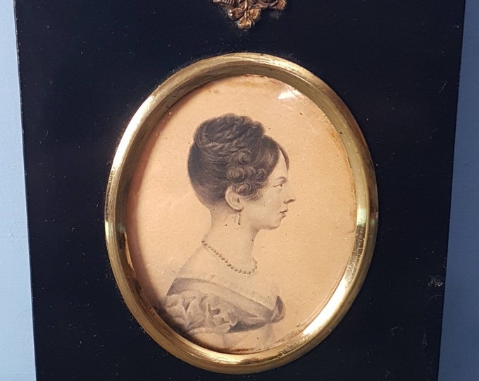 A Profile Portrait of a Lady Facing Right. Circa 1810. - Etsy