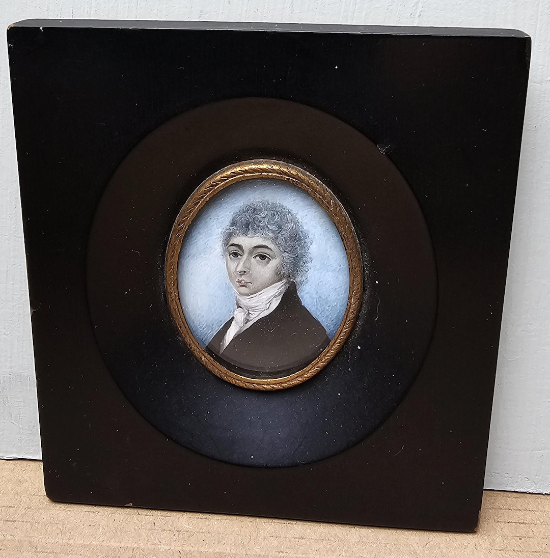 A Georgian Portrait Miniature of a Gent With White Powdered Hair. Circa ...