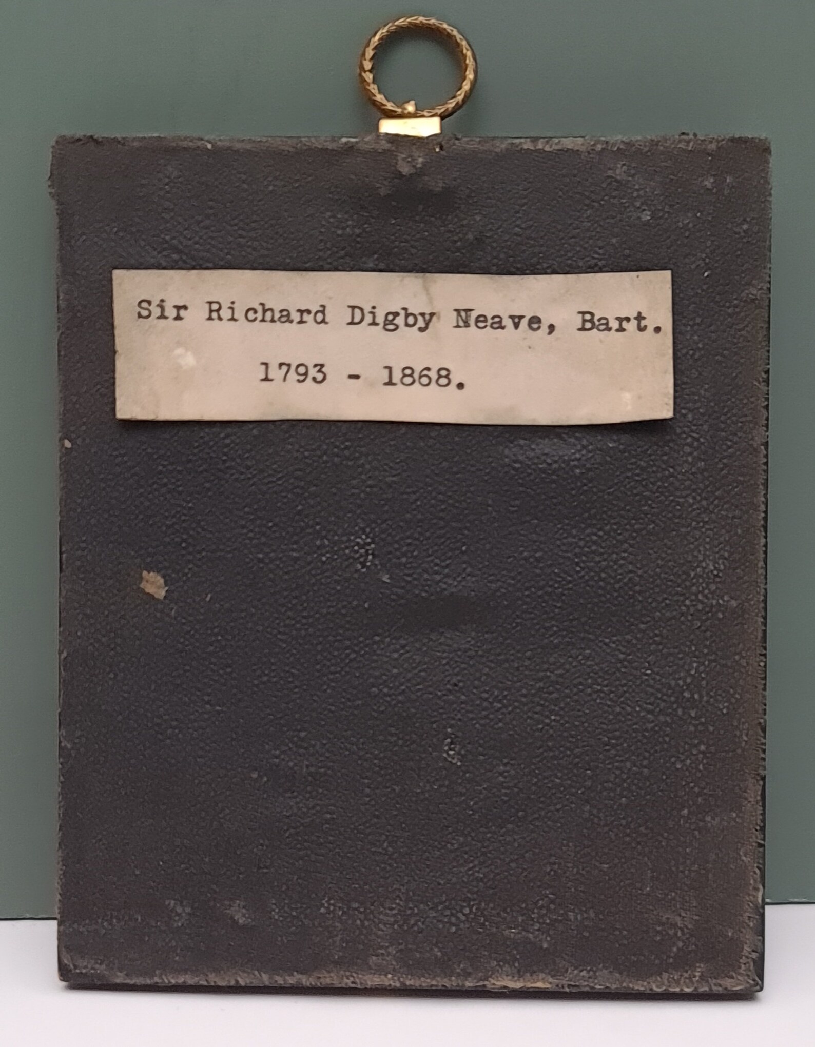 A Fine Georgian Portrait Miniature on Ivory of Sir Richard Digby Neave ...