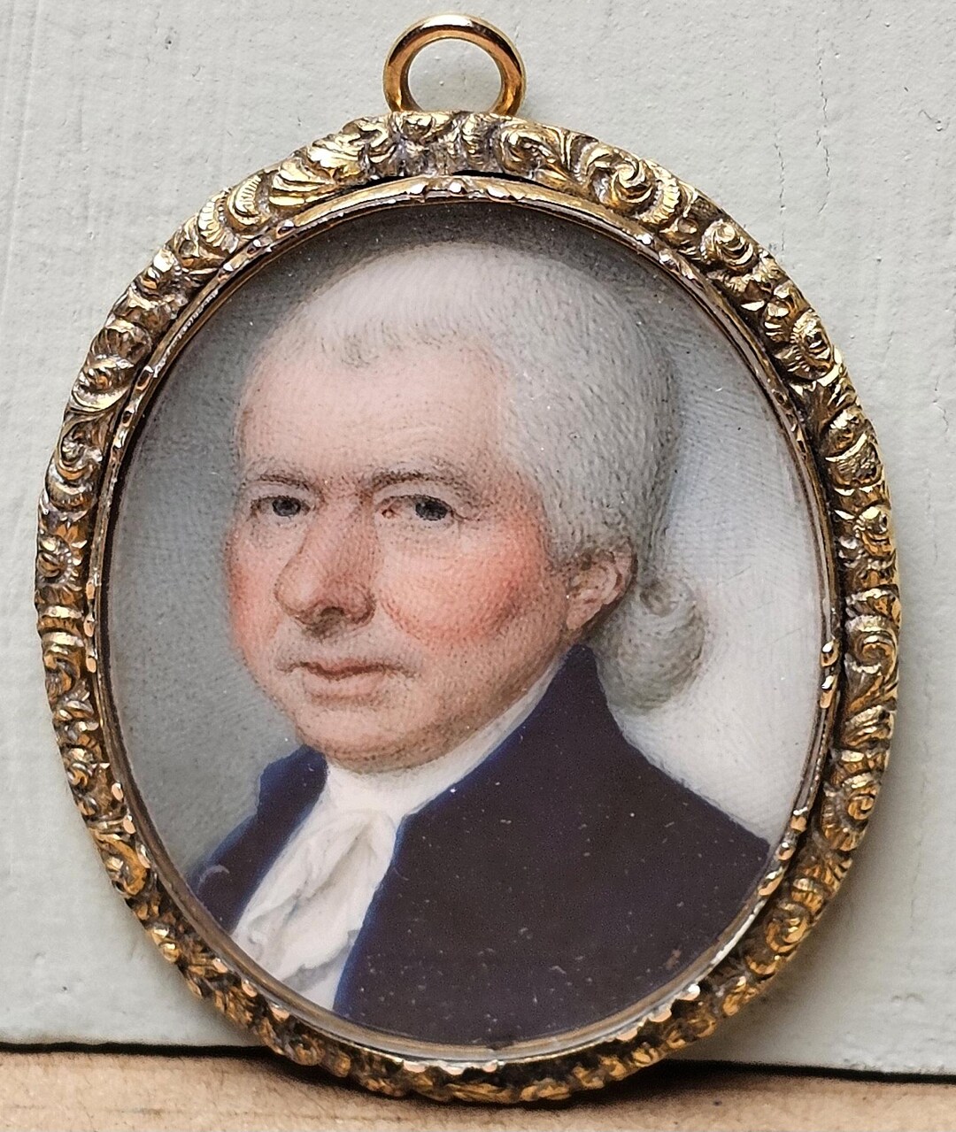 A Georgian Portrait Miniature of a Rosey Faced Gent. Circa 1780's. - Etsy