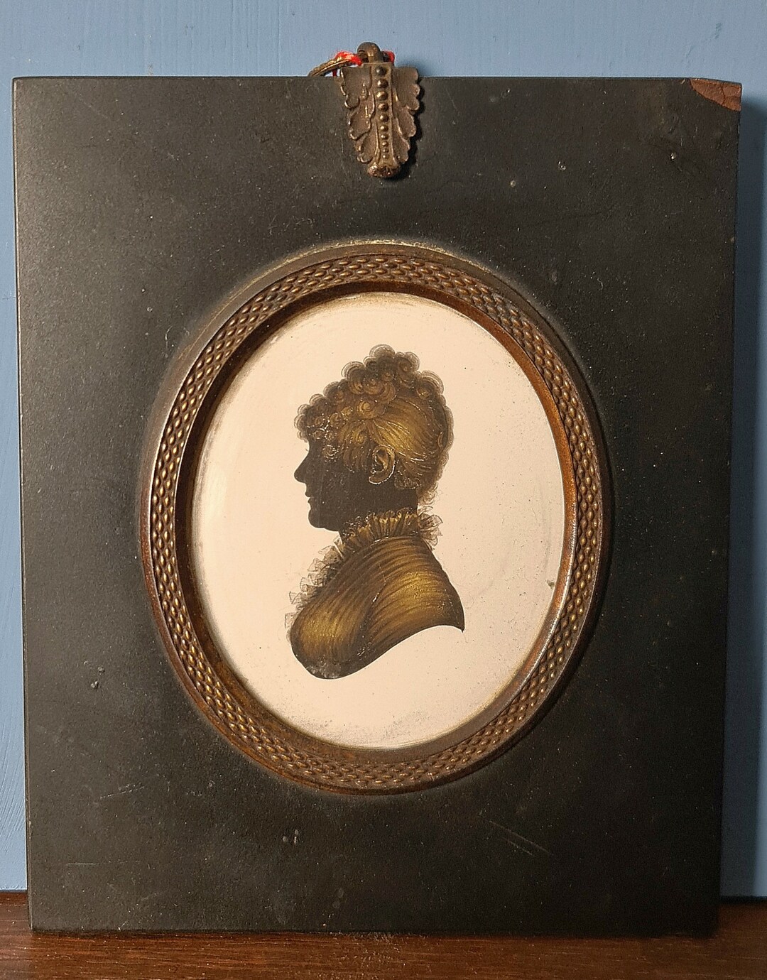 Rare Fine Bronzed Silhouette ,on Plaster, of a Lady by Miers. Circa ...