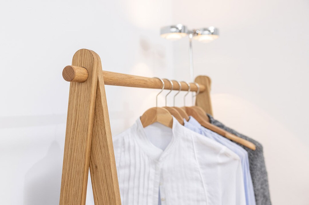 LINUS Clothes Rack/coat Rack Made of Solid Oak - Etsy