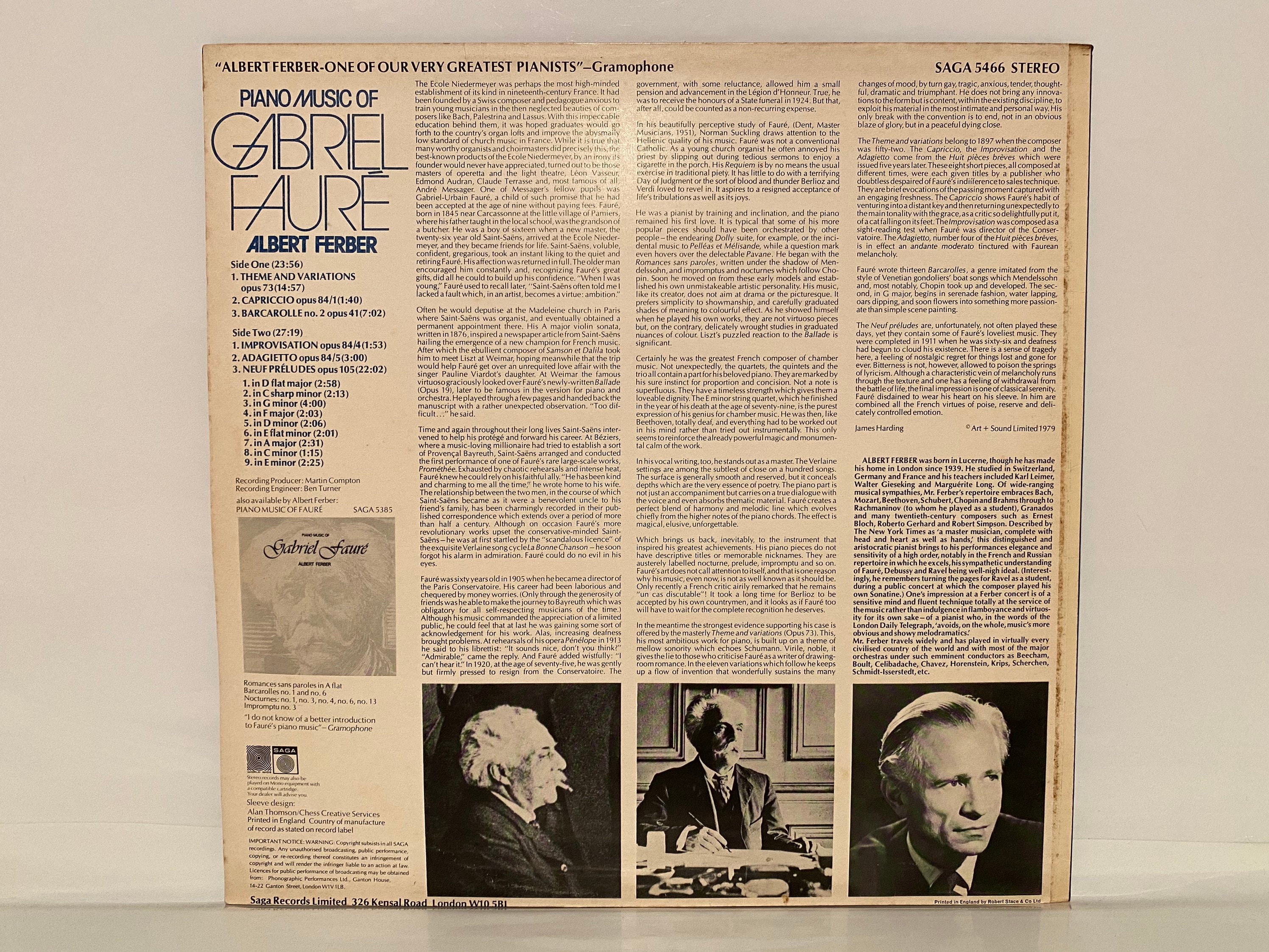 Albert Ferber Piano Music of Gabriel Faure Volume Two Genre - Etsy Israel