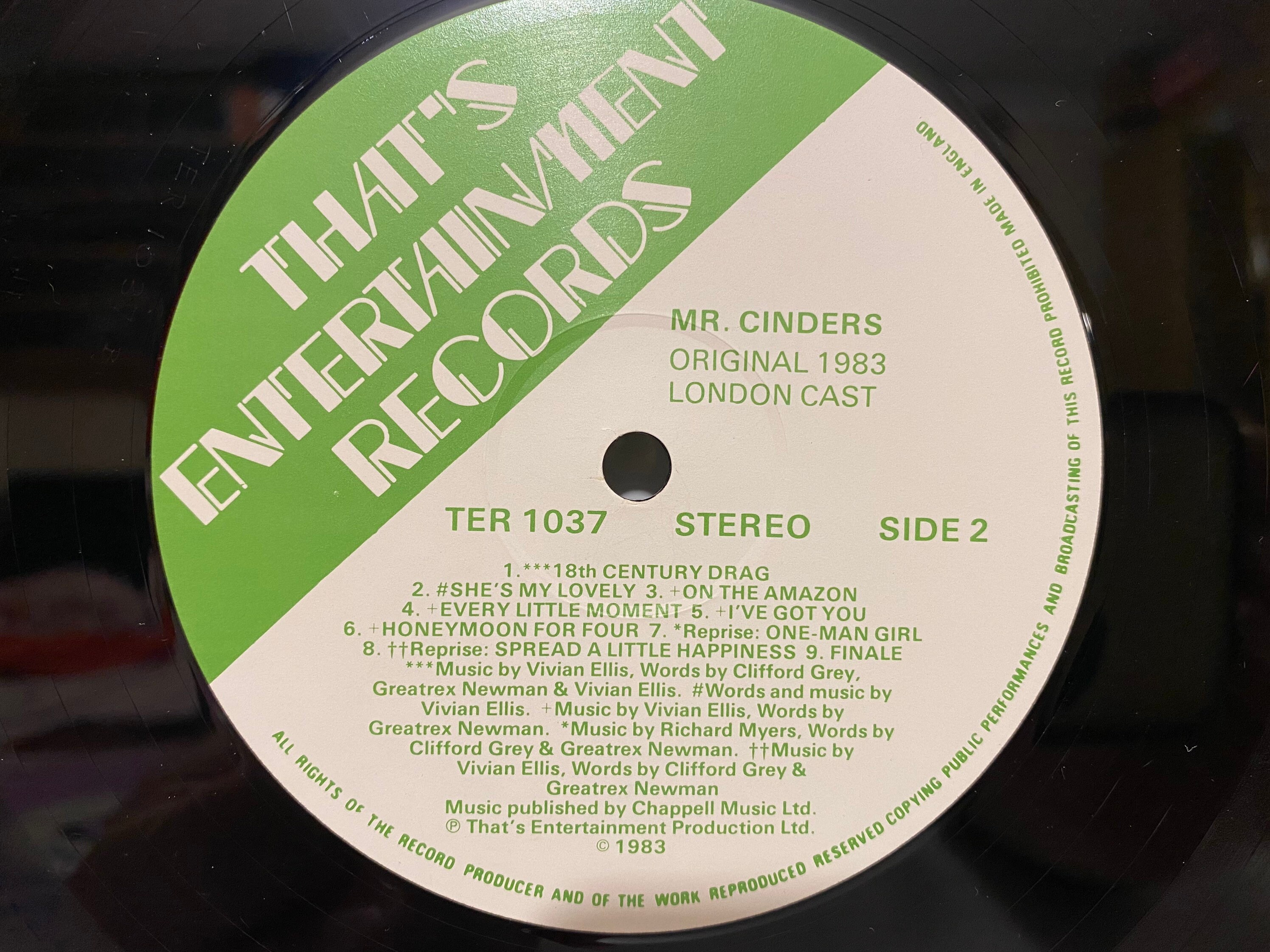 Vivian Ellis Mr Cinders Original 1983 London Cast Genre | Etsy