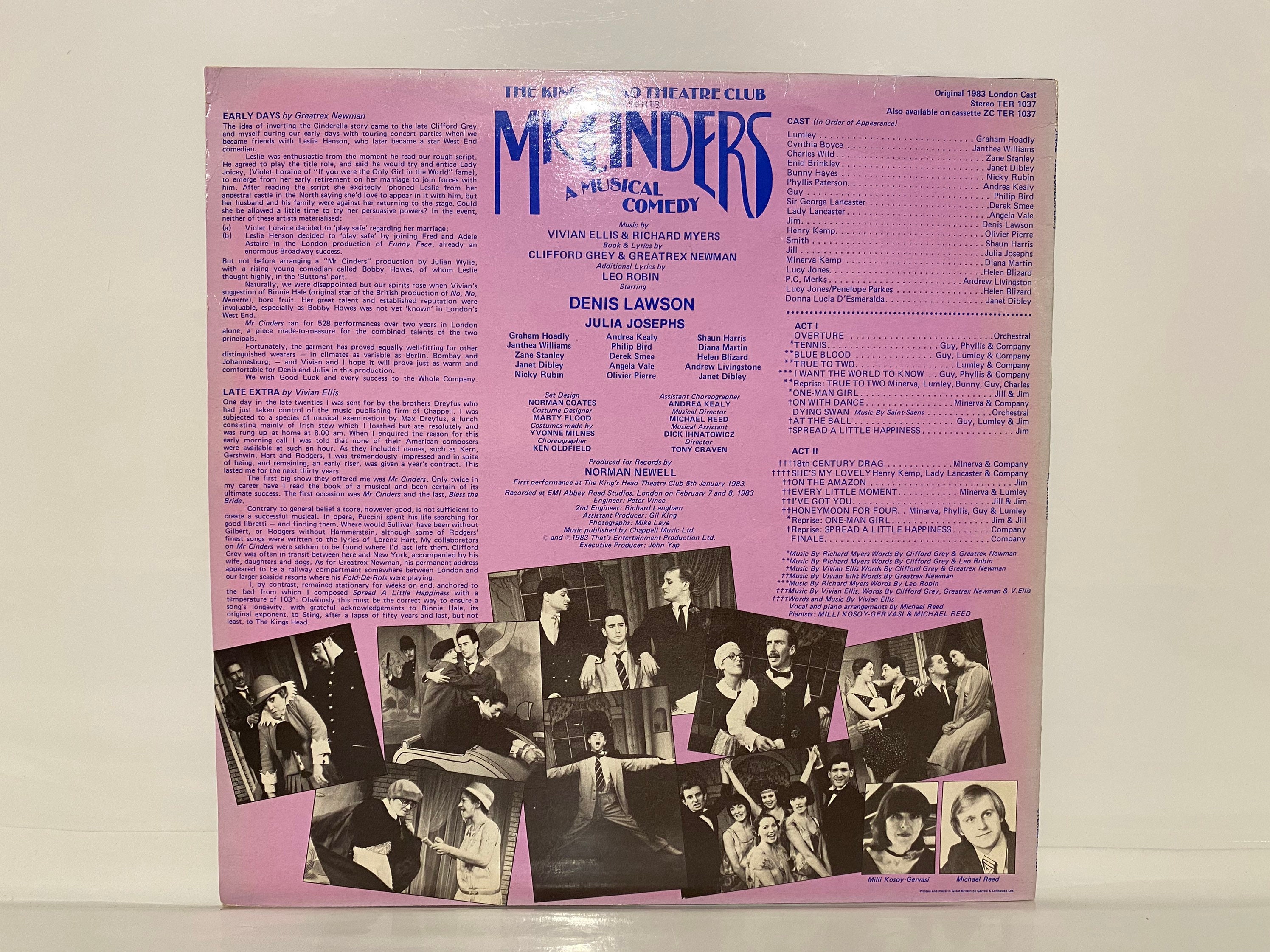 Vivian Ellis Mr Cinders Original 1983 London Cast Genre | Etsy