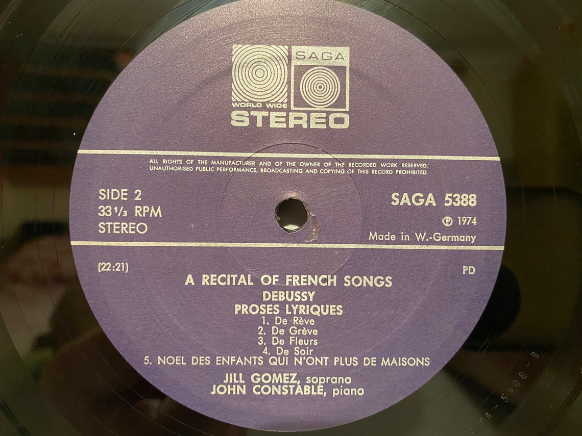 Jill Gomez A Recital of French Songs John Constable Piano | Etsy