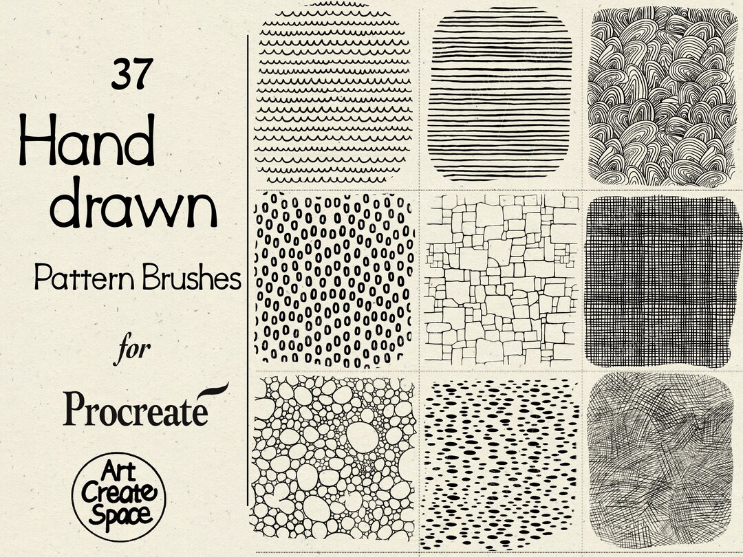 Procreate Pattern Brushes Hand Drawn,doodle Illustration Brushes ...