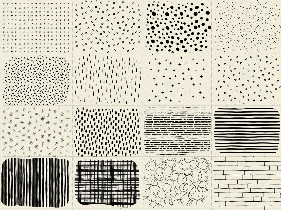 Procreate Pattern Brushes Hand Drawndoodle Illustration - Etsy