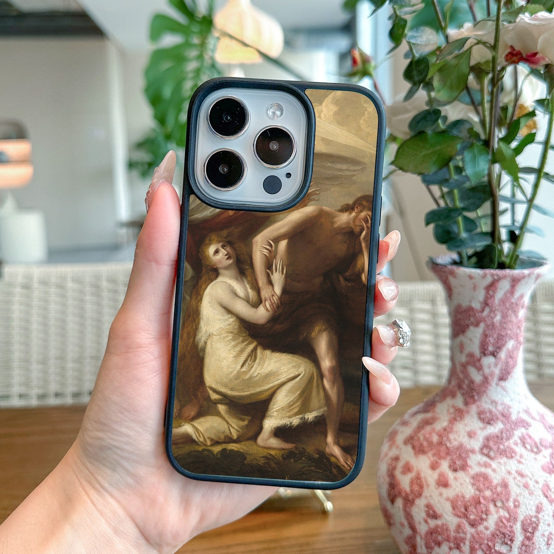 Custom Oil Painting Phone Case With Name for iPhone 15 14 13 12 Pro Max ...