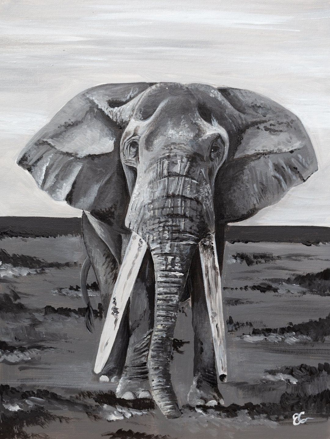 Digital Elephant Image - Etsy
