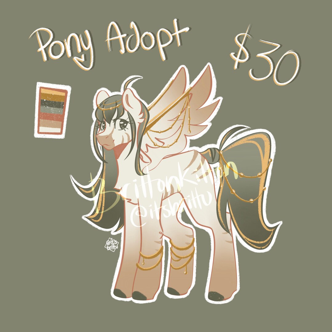 Adoptable MLP Ponysona OC Adopt Digital Art Pony Character - Etsy
