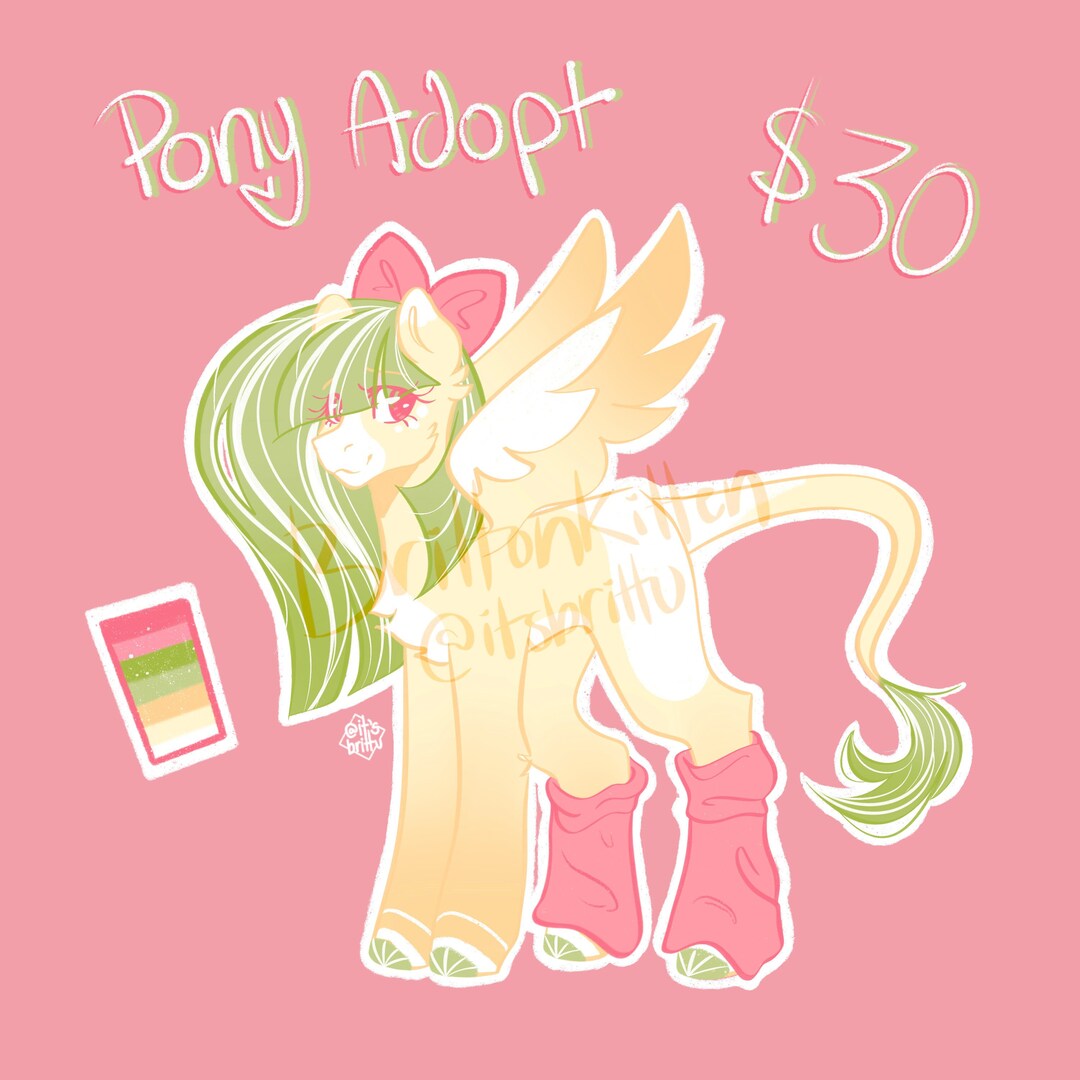 Adoptable MLP Ponysona OC Adopt Digital Art Pony Character #3 - Etsy