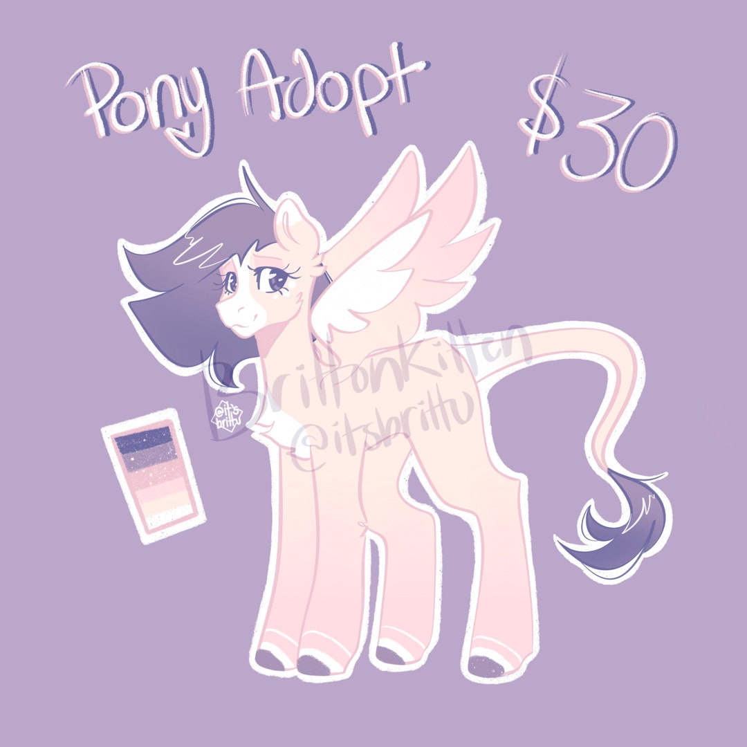 Adoptable MLP Ponysona OC Adopt Digital Art Pony Character 2 - Etsy