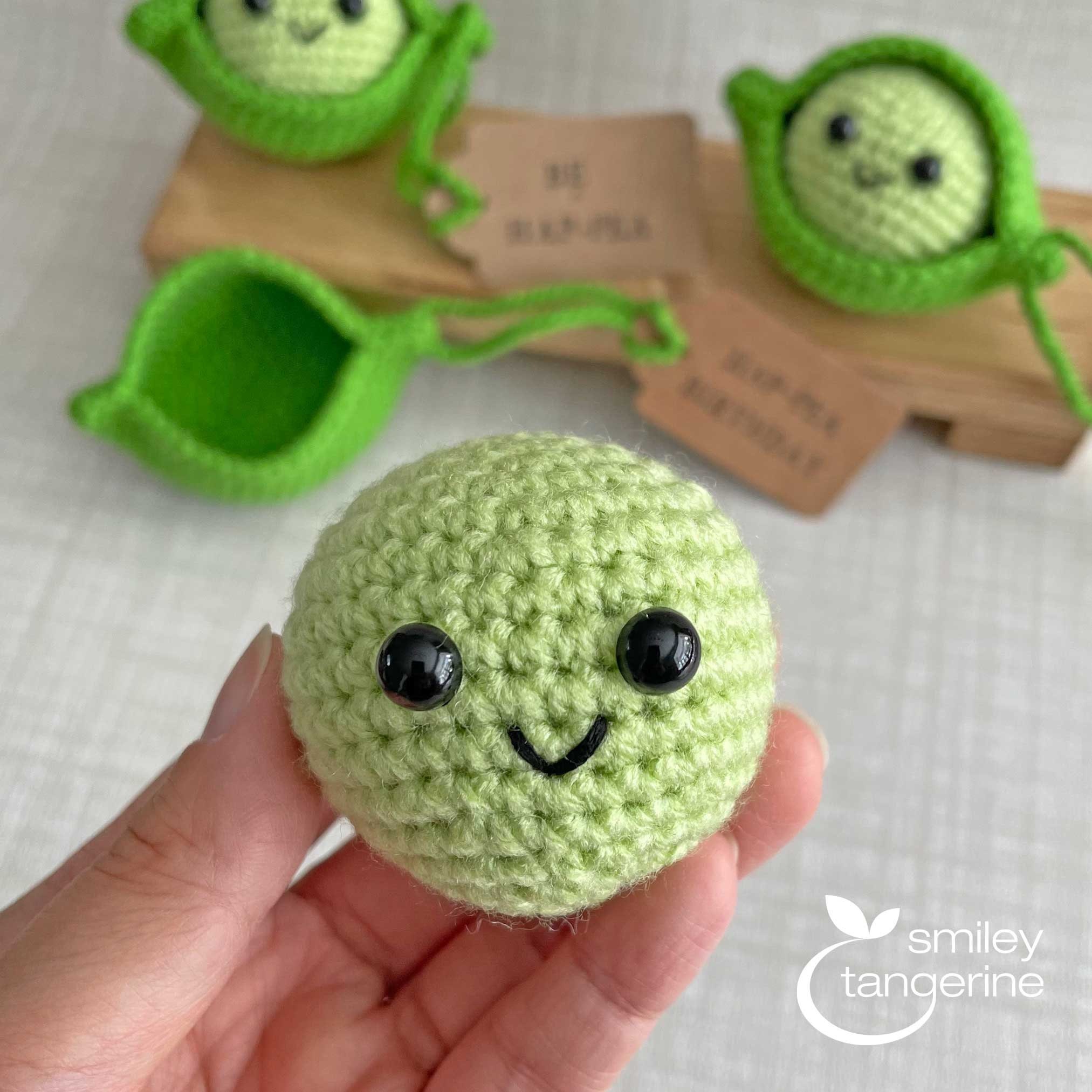 Handmade Crochet Pea in a Pod | Positive Pea | Hap-pea Birthday Gift ...