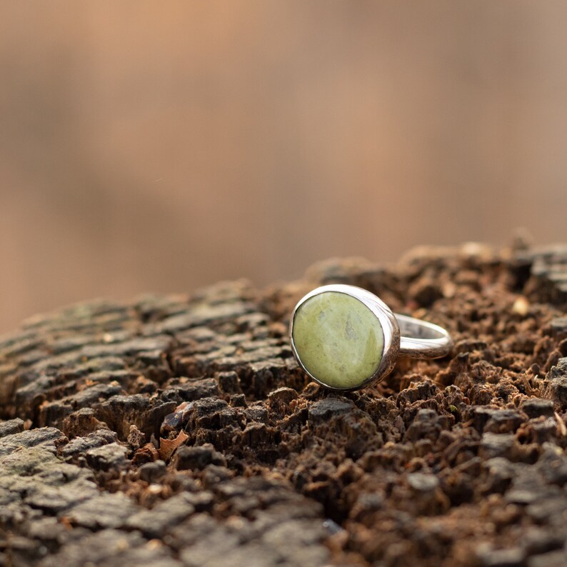 Sterling Silver Unakite Epidote Statement Ring - Etsy